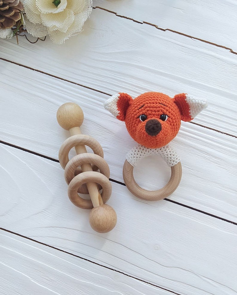 Crochet Fox Baby Gift Set, Neutral Baby Gift Box, New Baby Gift Basket ...