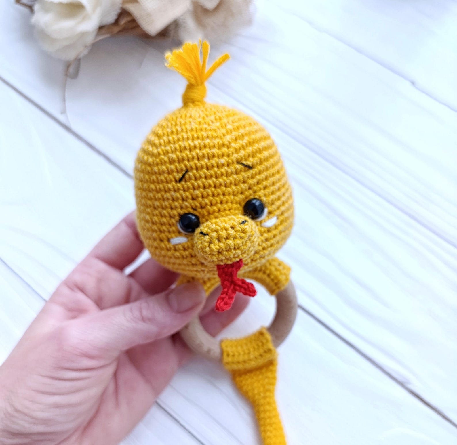 Snake Baby Rattle Toy Gift Baby Shower Gift Organic Newborn Gift ...