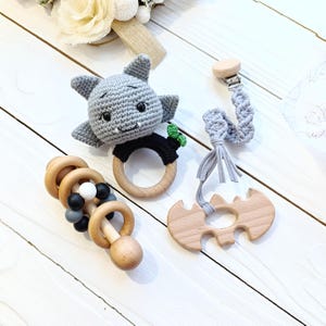 Bat Baby Gift Set Gothic Baby Announcement Gift Box With Crochet Bat ...
