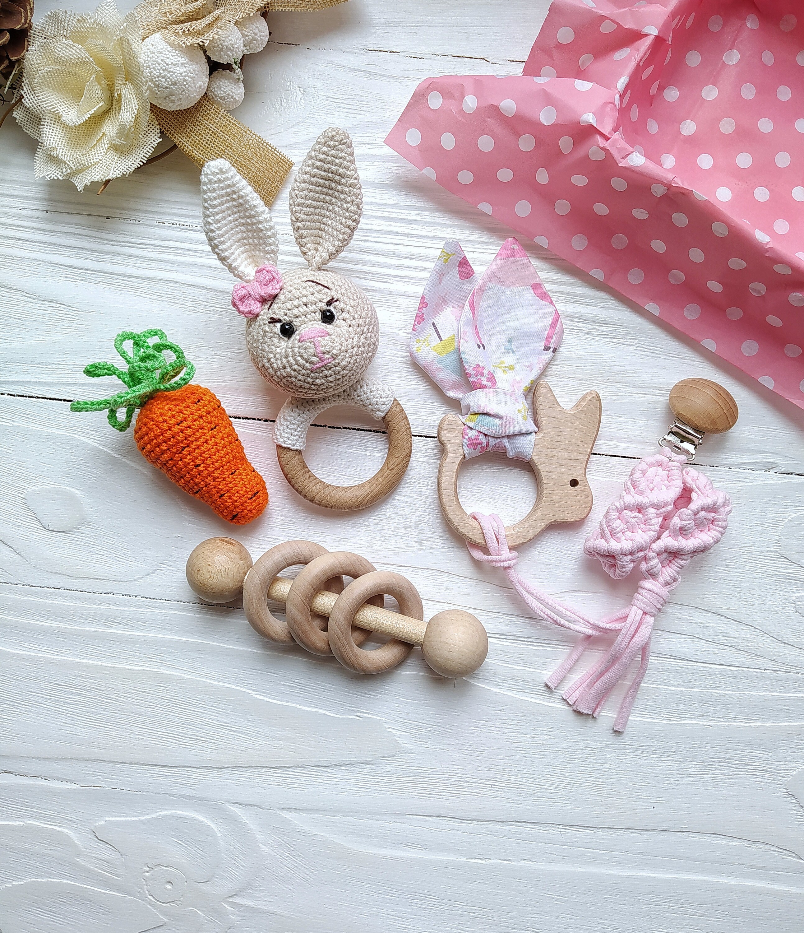 First Easter Gift for Baby Girl, Baby Girl Easter Bunny Gift Box With ...