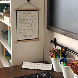 Print & Cursive Alphabet Desk Chart and Poster - Etsy