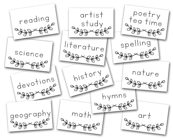 Homeschool Schedule Cards | Etsy