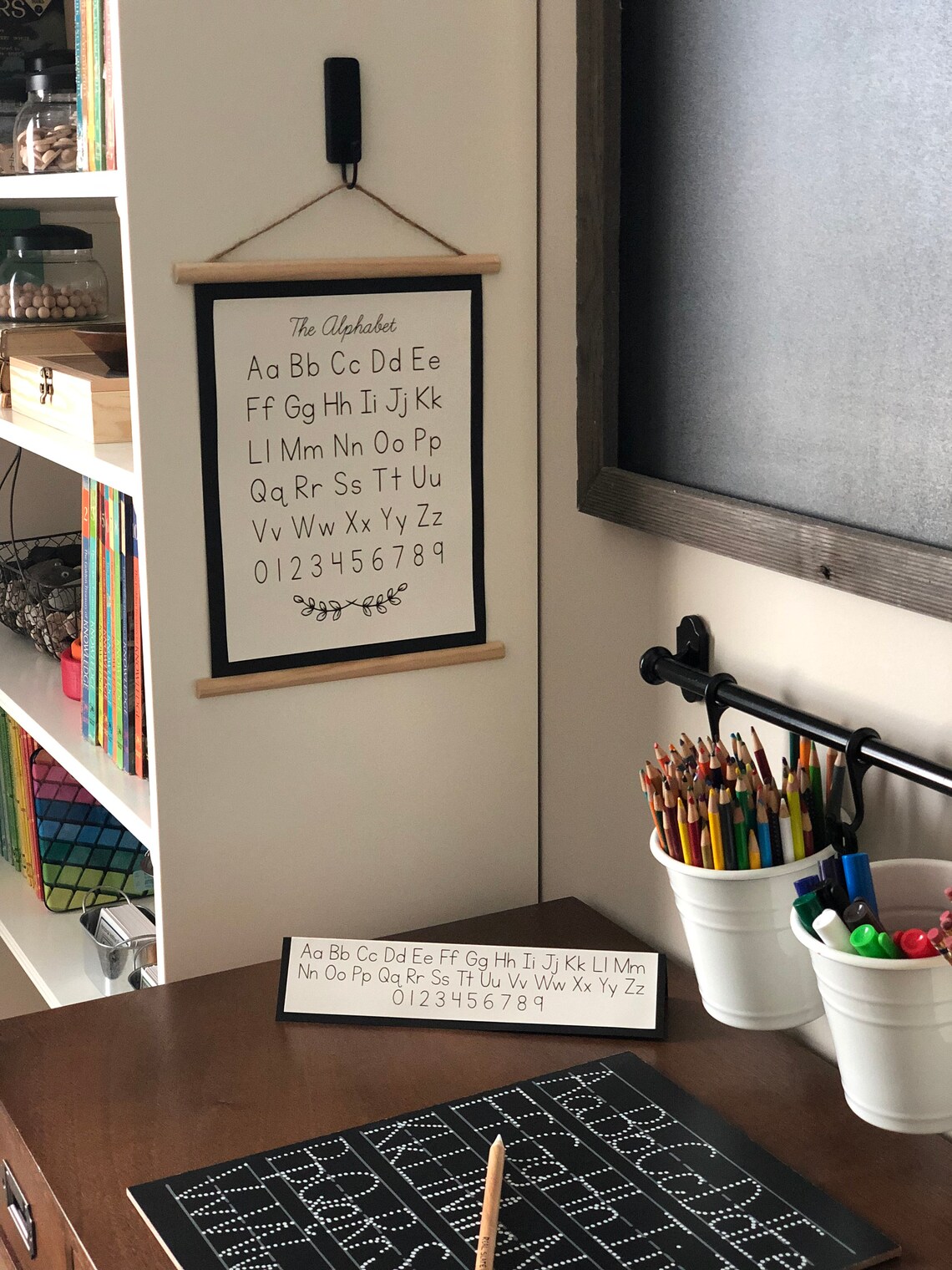 Print & Cursive Alphabet Desk Chart and Poster - Etsy