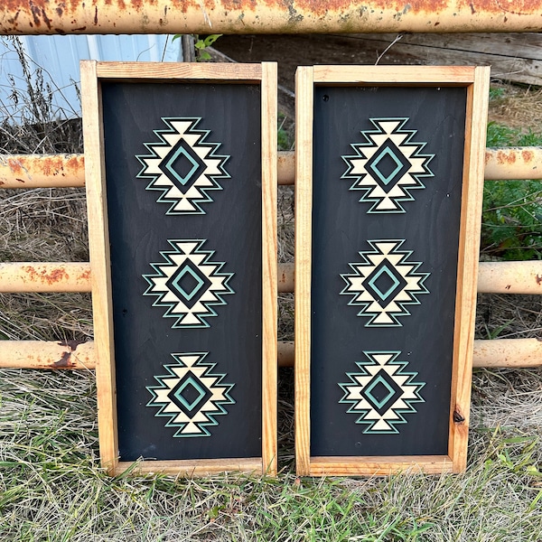 Aztec Wood Sign - Etsy