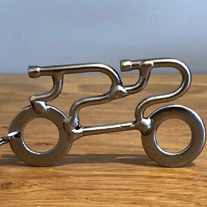 Bicycle Art, Cycle Tandem Stainless Steel Metal Key Ring, Cycle Key ...