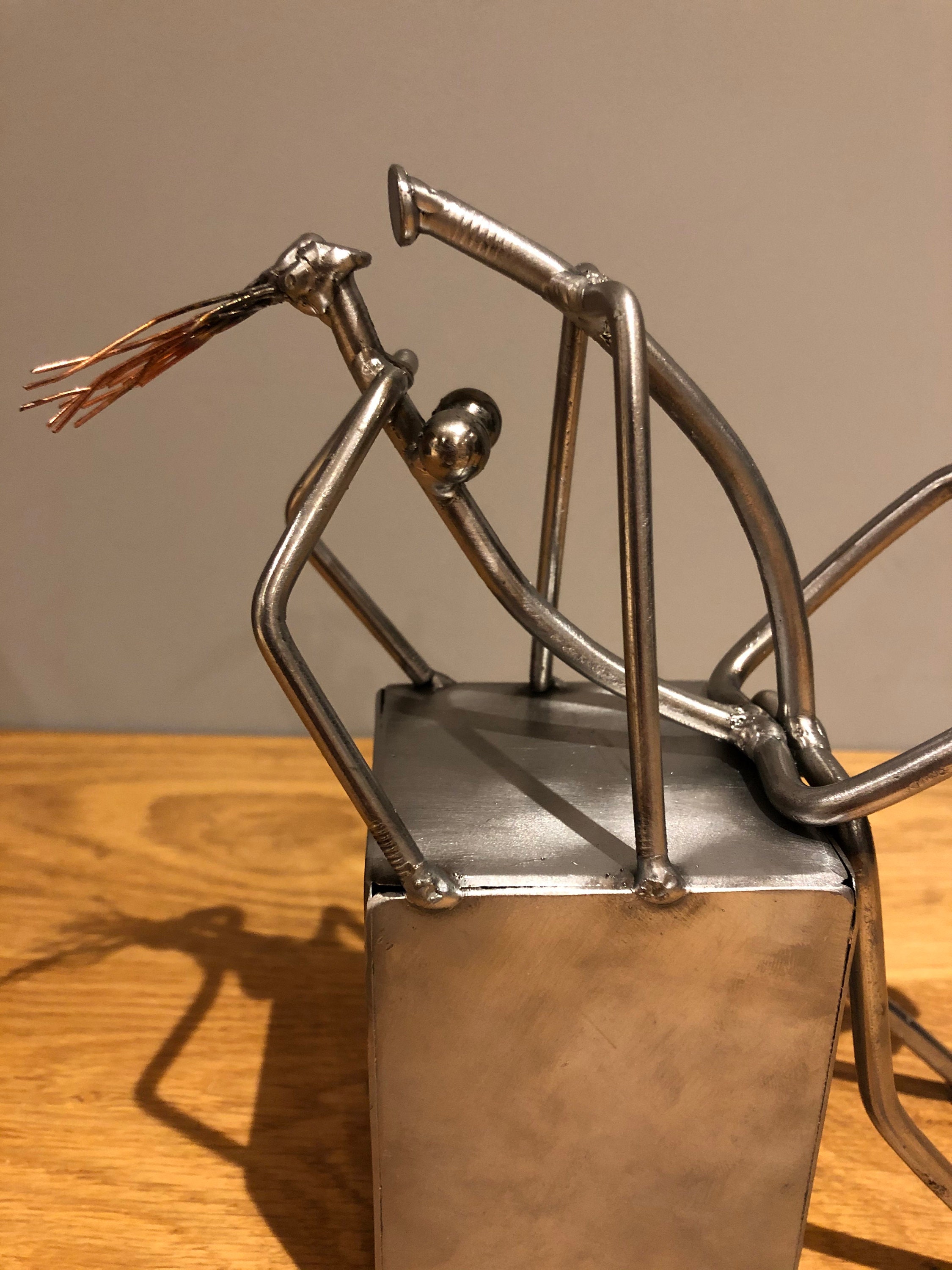 Erotic Art Naughty Nails Metal Sculpture Romantic Couple Wedding