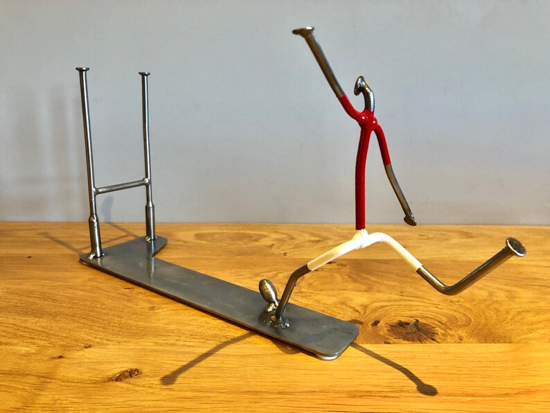 Rugby Kicker Metal Sculpture Welded Rugby Art Rugby Player - Etsy