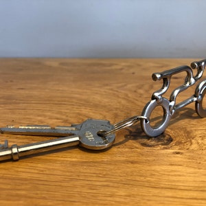 Bicycle Art, Cycle Tandem Stainless Steel Metal Key Ring, Cycle Key ...