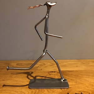 Runner, Athlete Metal Sculpture, Marathon, Triathlon, Fitness Art ...