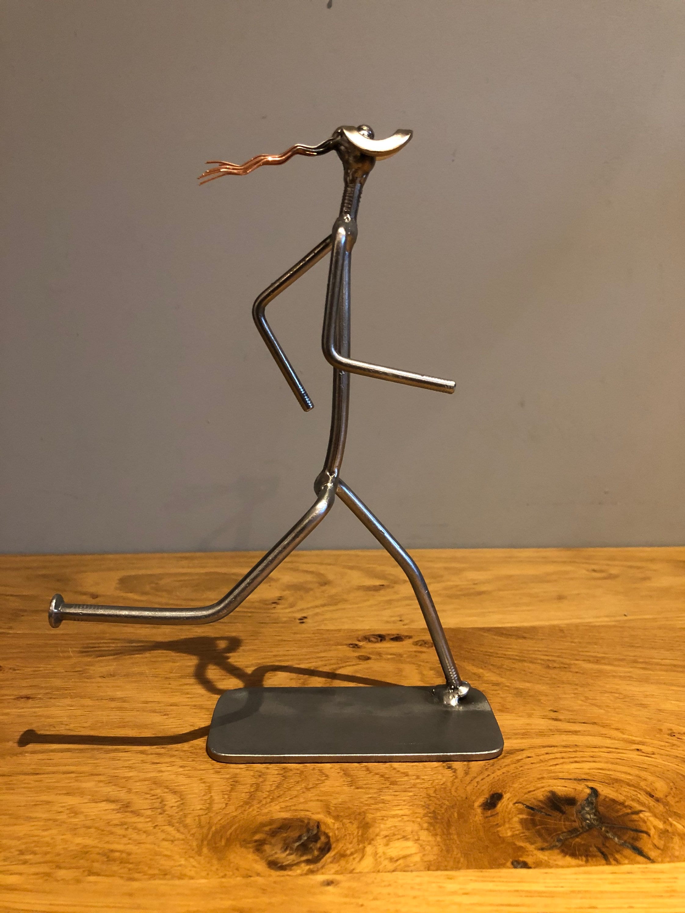 Runner, Athlete Metal Sculpture, Marathon, Triathlon, Fitness Art ...