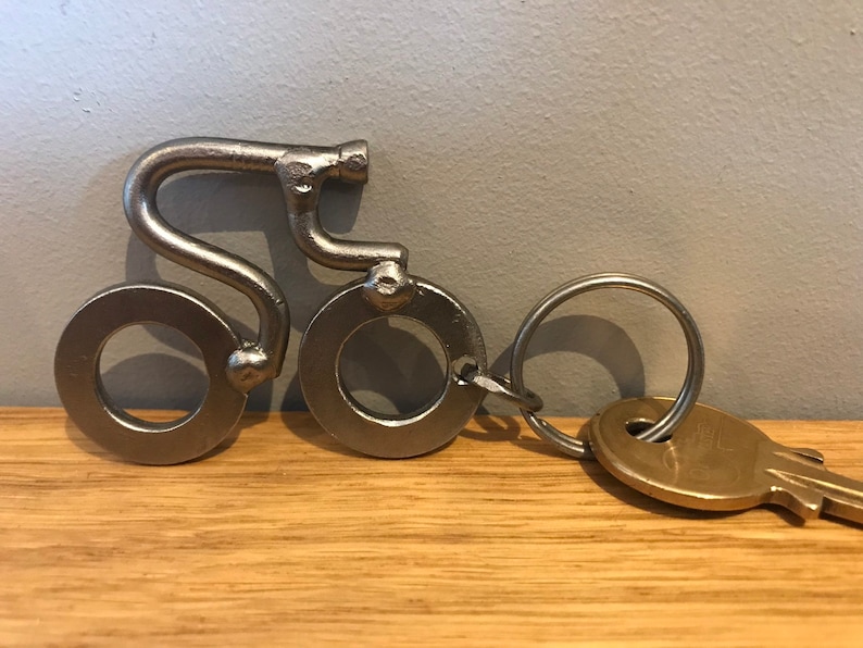 Cycle Key Ring Bicyclist Key Ring Welded Cycle Art Key | Etsy UK