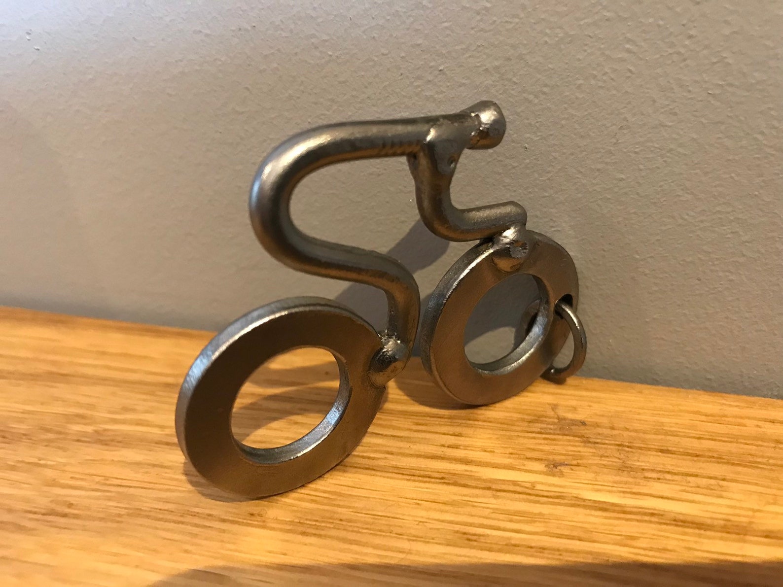 Cycle Key Ring Bicyclist Key Ring Welded Cycle Art Key | Etsy UK