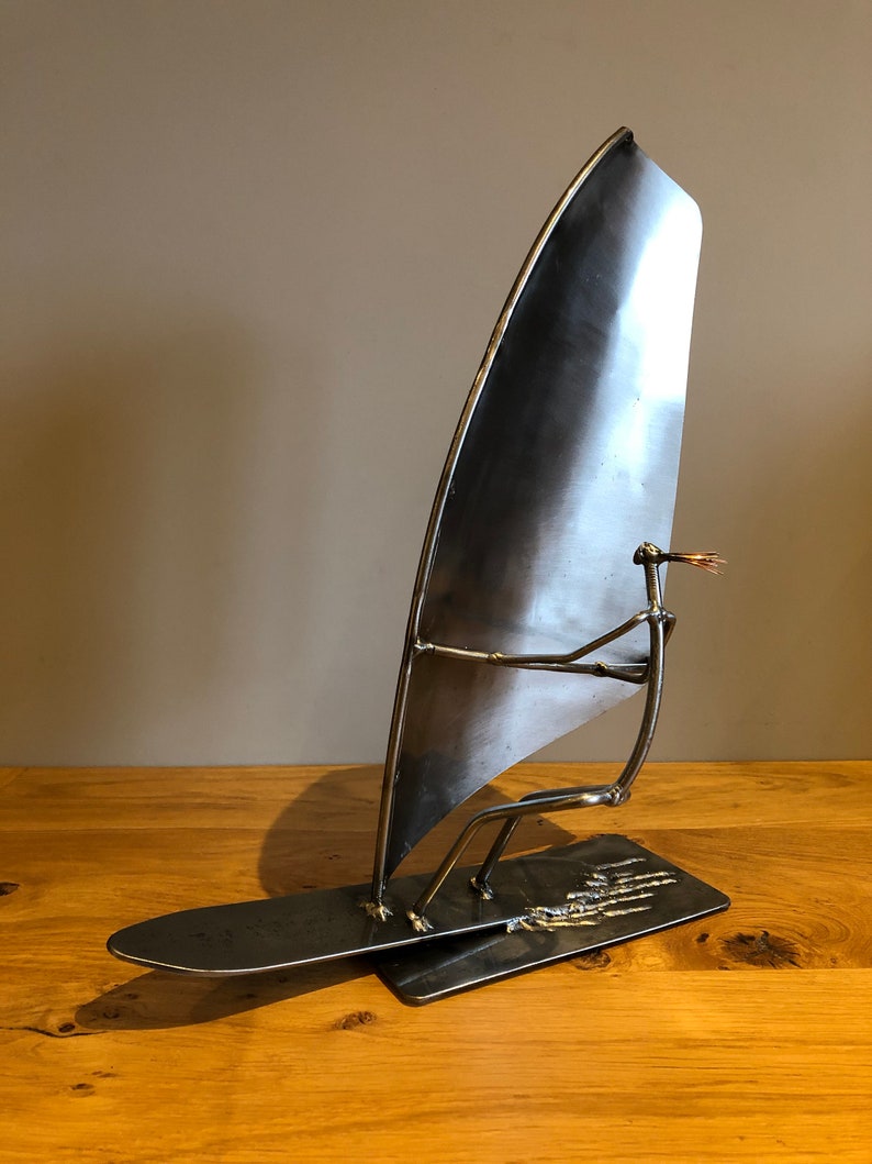 Windsurfer Windsurfing Metal Sculpture Sailboarder Surfer | Etsy