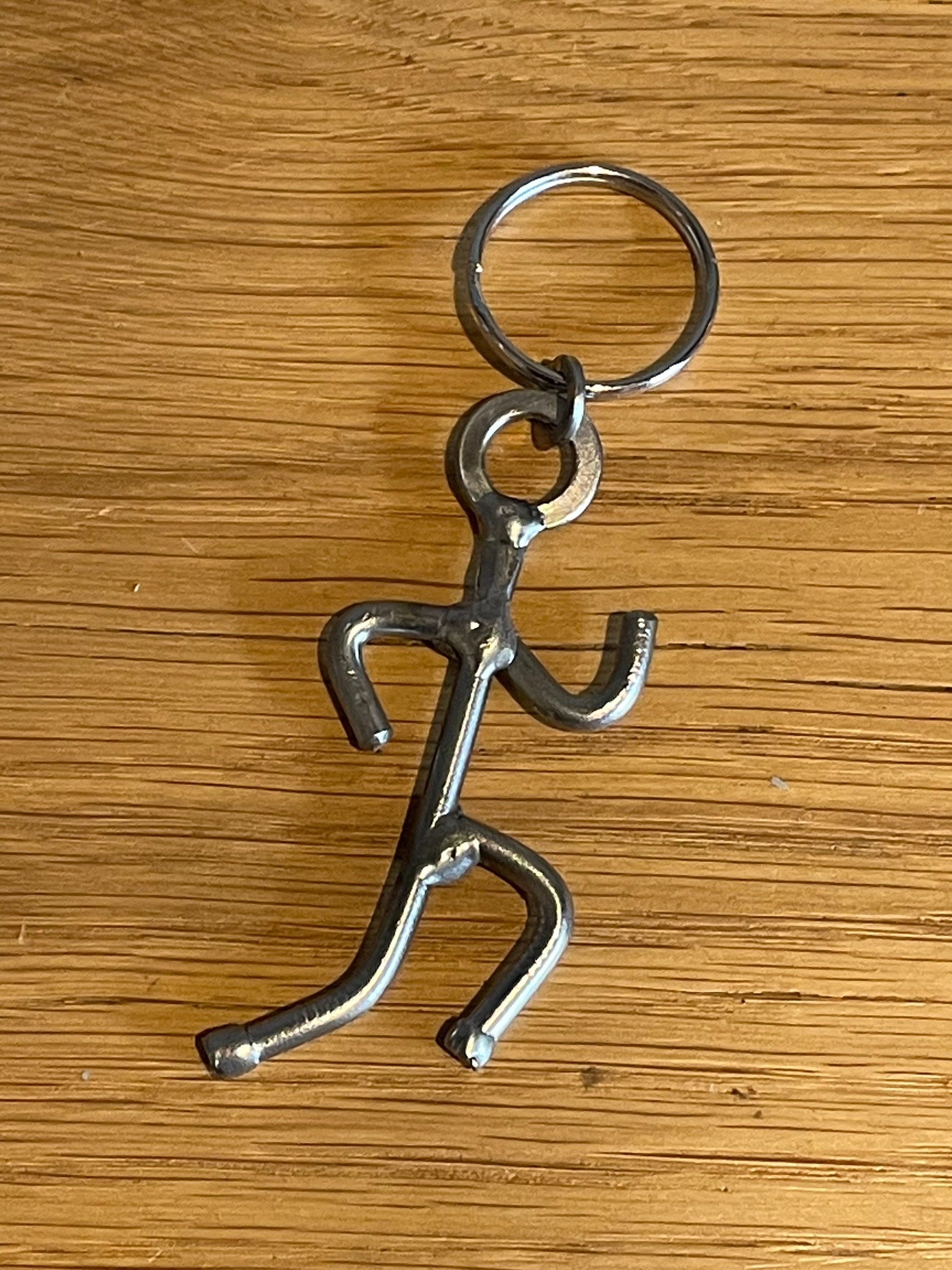 Runner Key Ring Key Ring Welded Runner Art Key Chain - Etsy UK