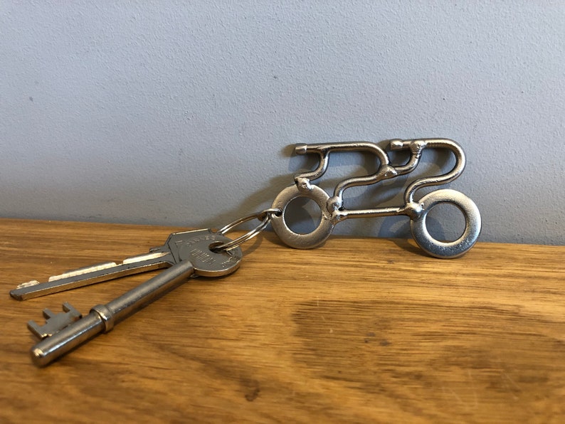 Bicycle Art Cycle Tandem Stainless Steel Metal Key Ring - Etsy