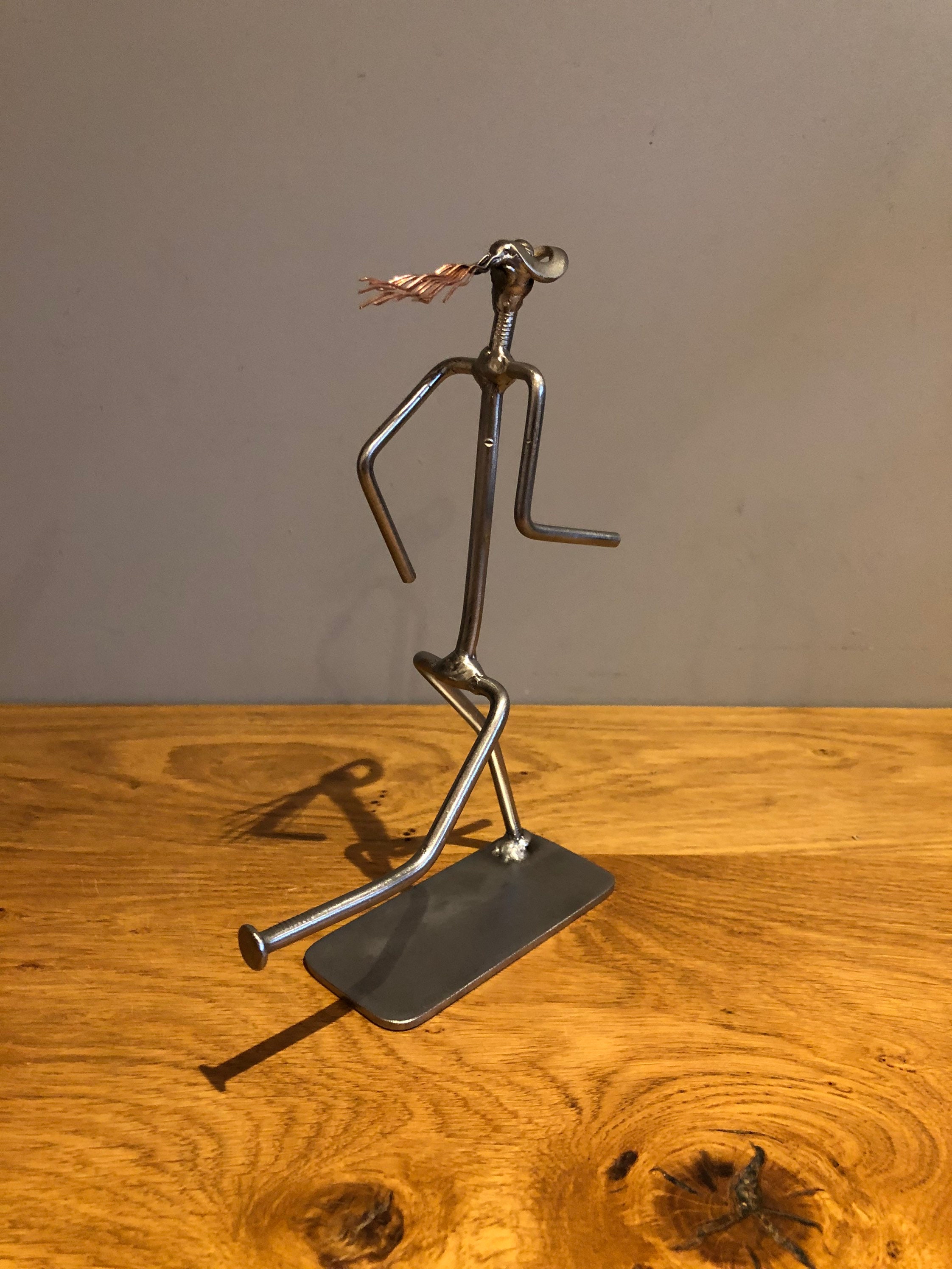 Runner, Athlete Metal Sculpture, Marathon, Triathlon, Fitness Art ...