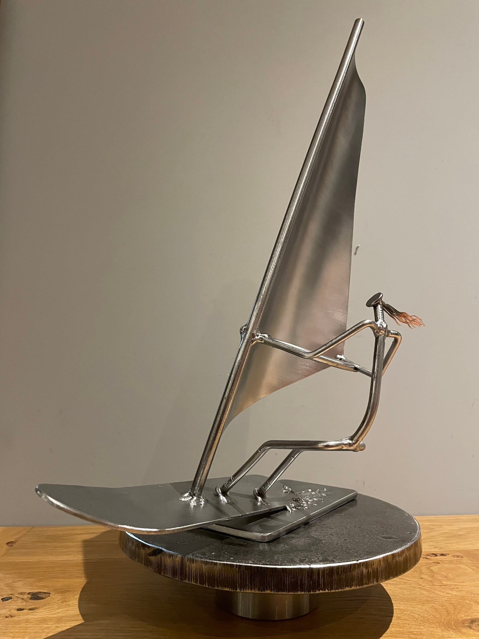 Windsurfer Windsurfing Metal Sculpture Sailboarder Surfer | Etsy