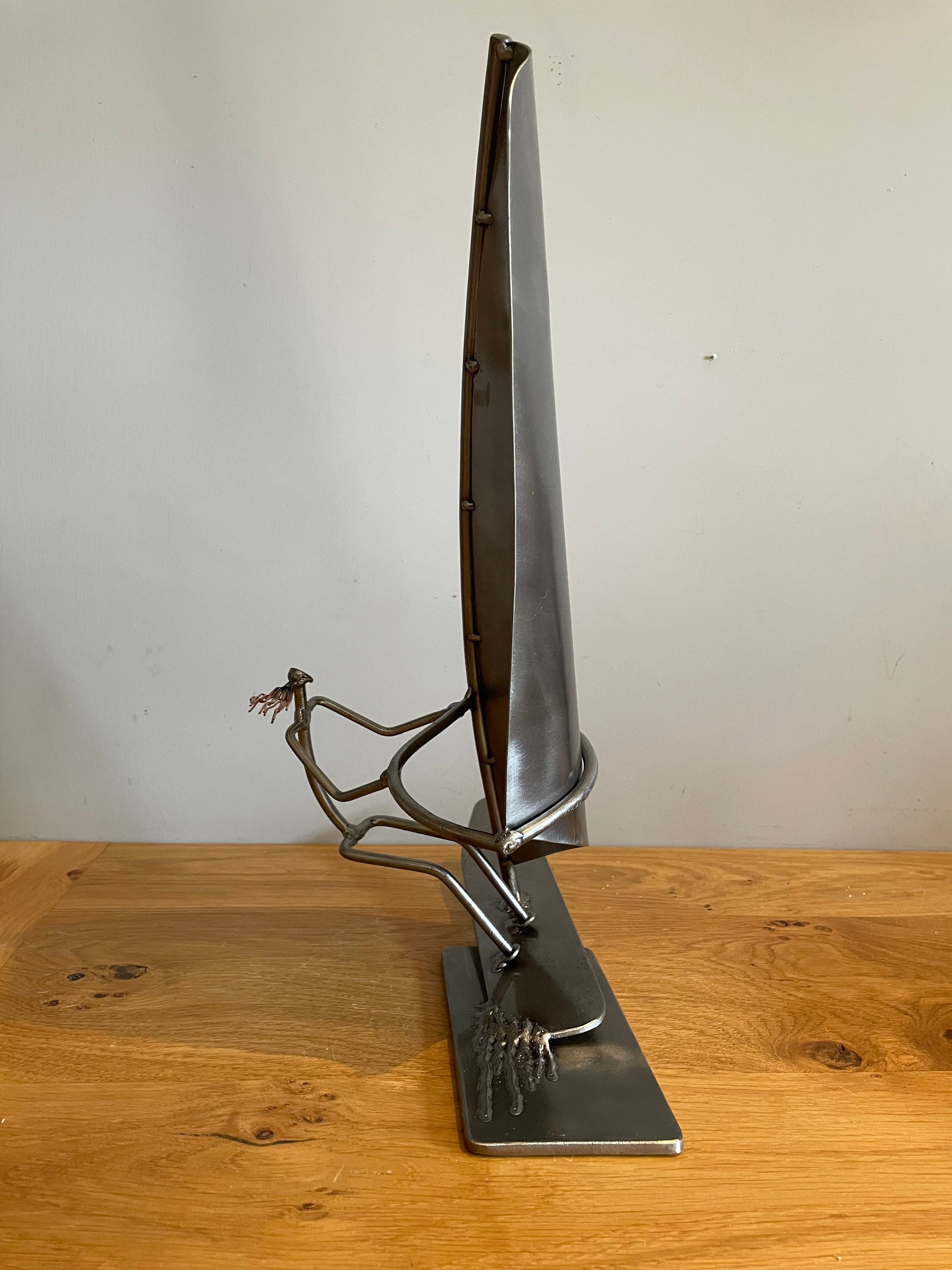 Windsurfer Windsurfing Metal Sculpture Sailboarder Surfer - Etsy