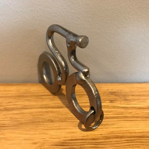 Stainless Steel Bicycle Keyring: Welded Metal Bike Art - Etsy