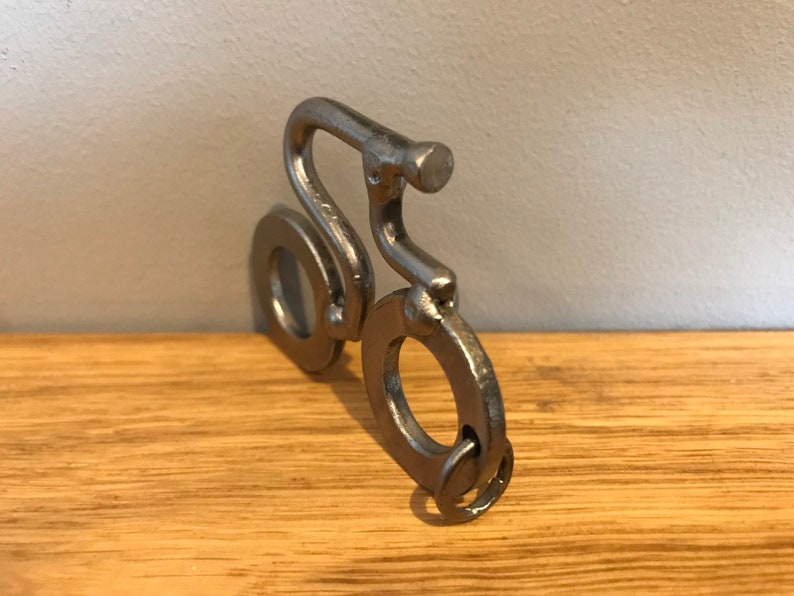 Cycle Key Ring Bicyclist Key Ring Welded Cycle Art Key | Etsy UK