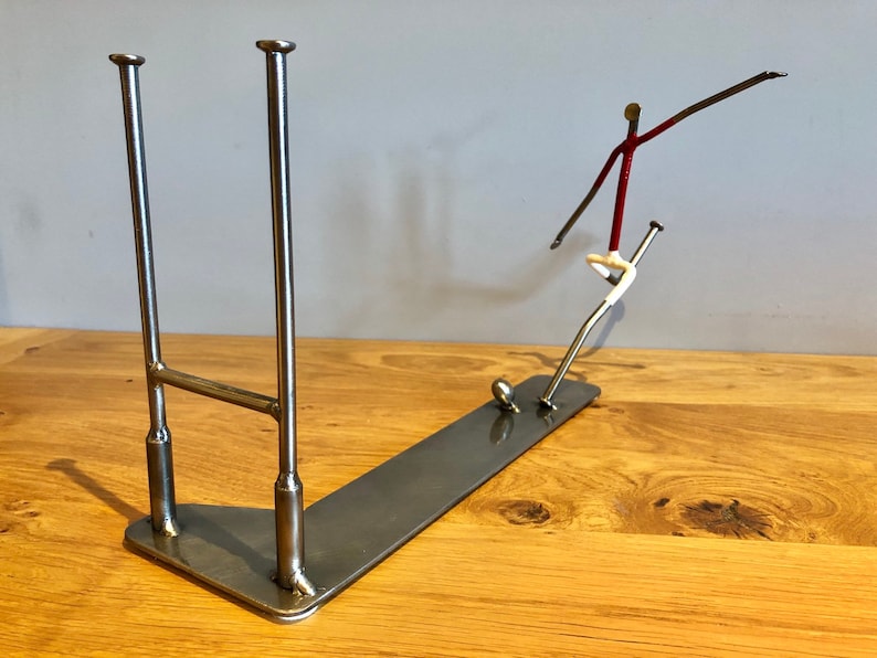 Rugby Kicker Metal Sculpture Welded Rugby Art Rugby Player - Etsy