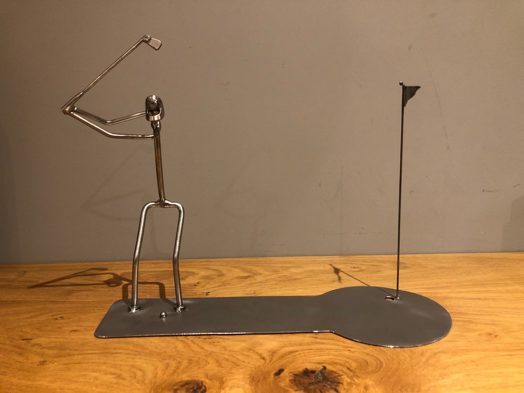 Golf Player, Golfing Metal Sculpture, Golf Swing, Welded Golf Art ...