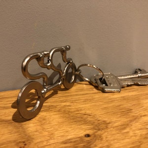 Bicycle Art, Cycle Tandem Stainless Steel Metal Key Ring, Cycle Key ...