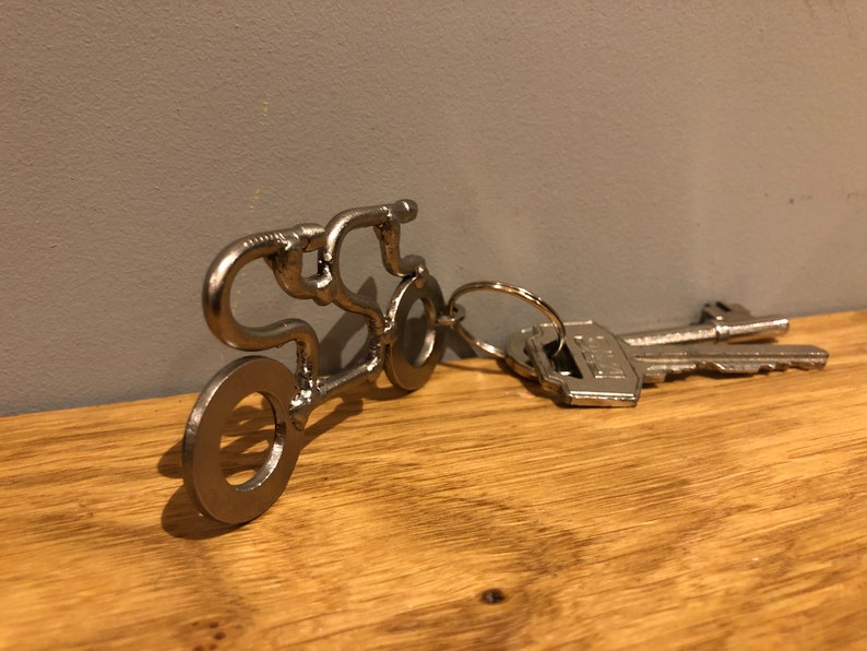 Bicycle Art Cycle Tandem Stainless Steel Metal Key Ring - Etsy