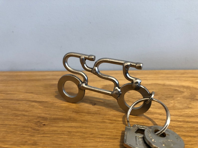 Bicycle Art Cycle Tandem Stainless Steel Metal Key Ring - Etsy