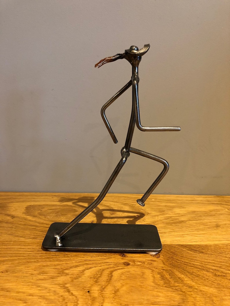 Runner, Athlete Metal Sculpture, Marathon, Triathlon, Fitness Art ...
