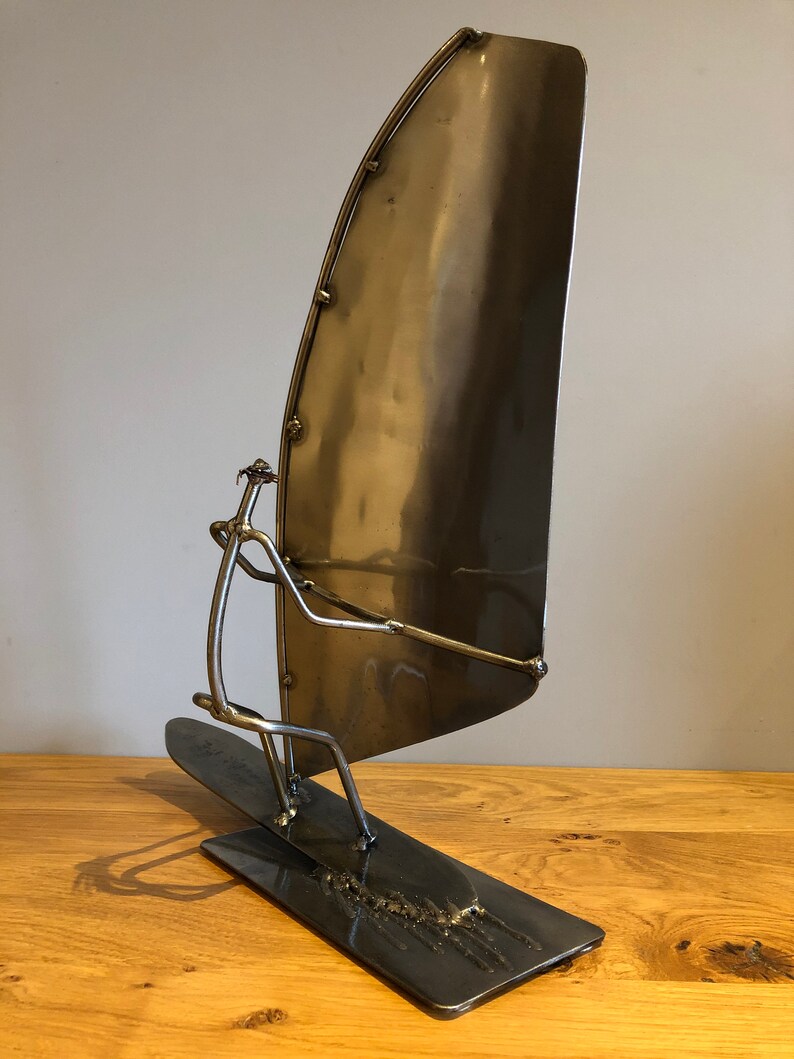 Windsurfer Windsurfing Metal Sculpture Sailboarder Surfer | Etsy