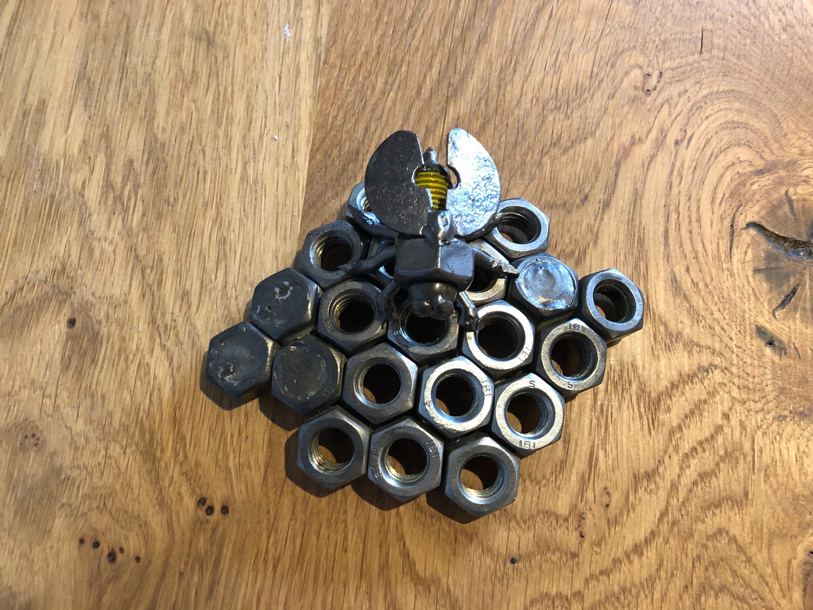 Bee Honeycomb Sculpture Metal Sculpture Love Bees Metal - Etsy