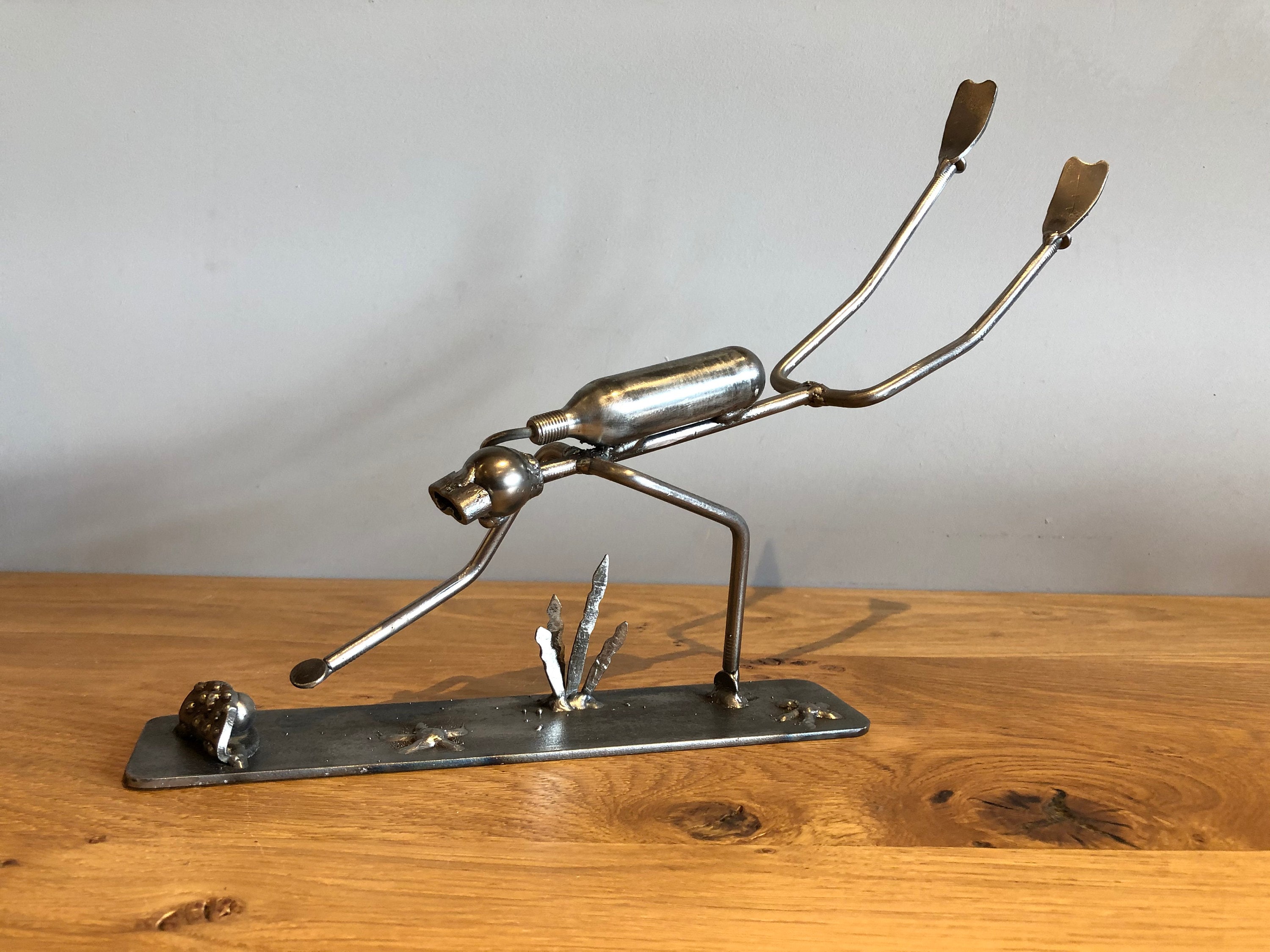 Scuba Diver metal sculpture Scuba Diving welded art Scuba | Etsy