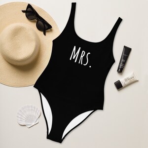 Mr. and Mrs. Black Swimsuit, Husband and Wife Swimwear, Destinat ...