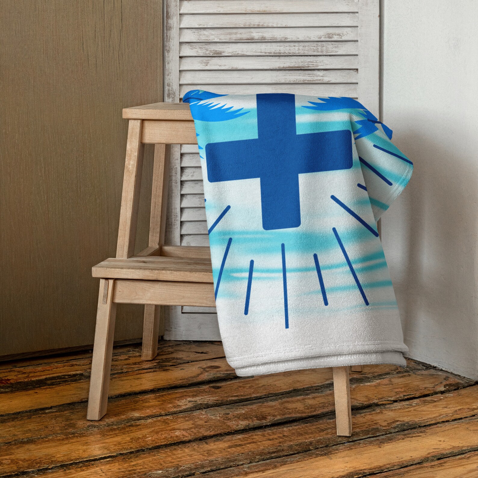 Personalized Cross Over Water Beach Towel, God Jesus Summer Gift, Cross ...