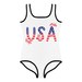 Kids USA Swimsuit Girls Red White and Blue Swim Wear 4th of July ...
