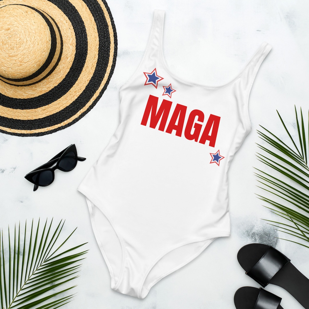 MAGA One-piece Swimsuit: Red, White & Blue Beachwear - Etsy