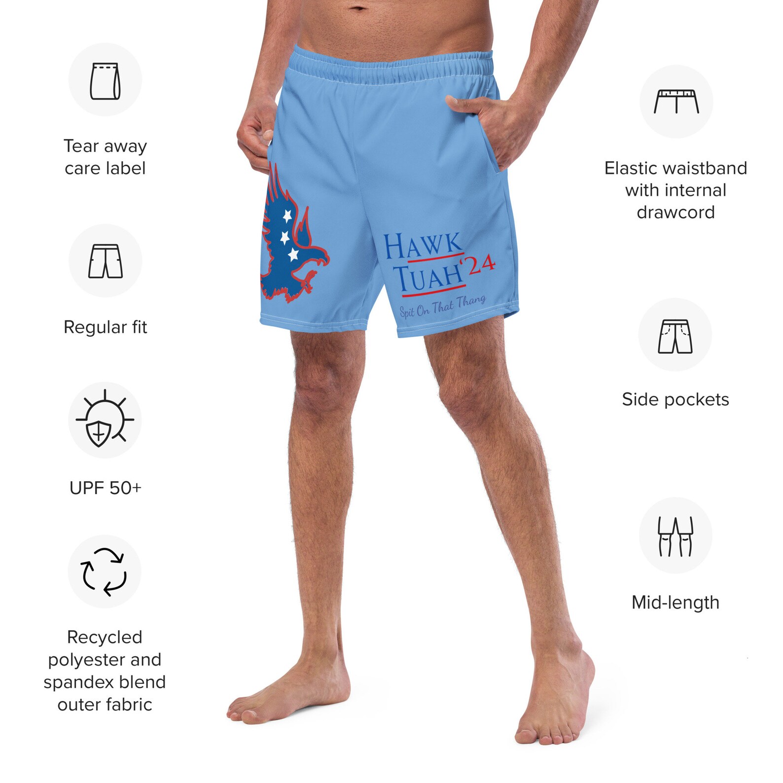 Hawk Tuah Spit on That Thang 2024 Swim Truks Hawk Tuah 24 Funny Trendy ...