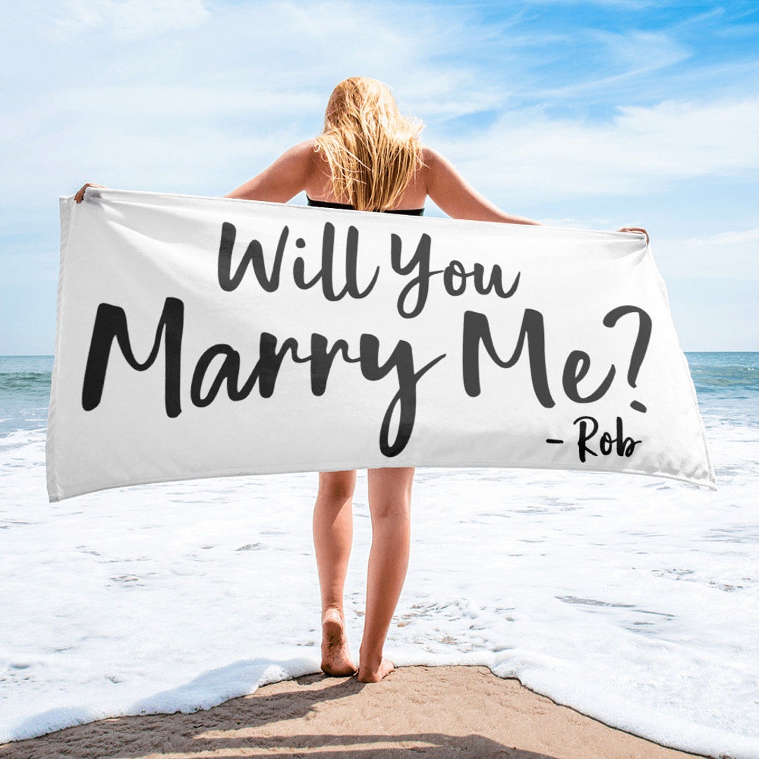 Will You Marry Me? Beach Towel: Unique Proposal Keepsake - Etsy