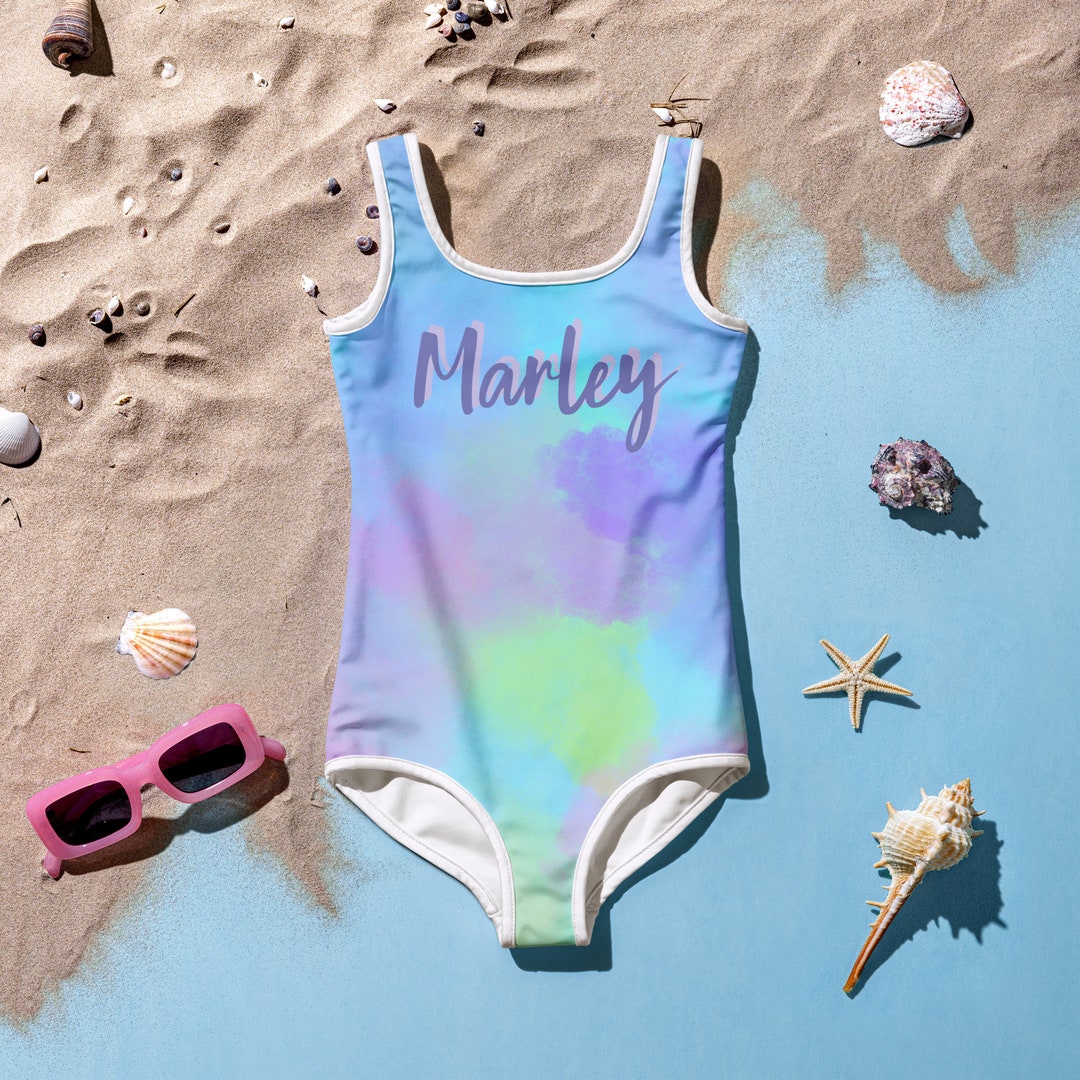 Girls' Personalized Swimsuit: Birthday Custom Swimwear - Etsy