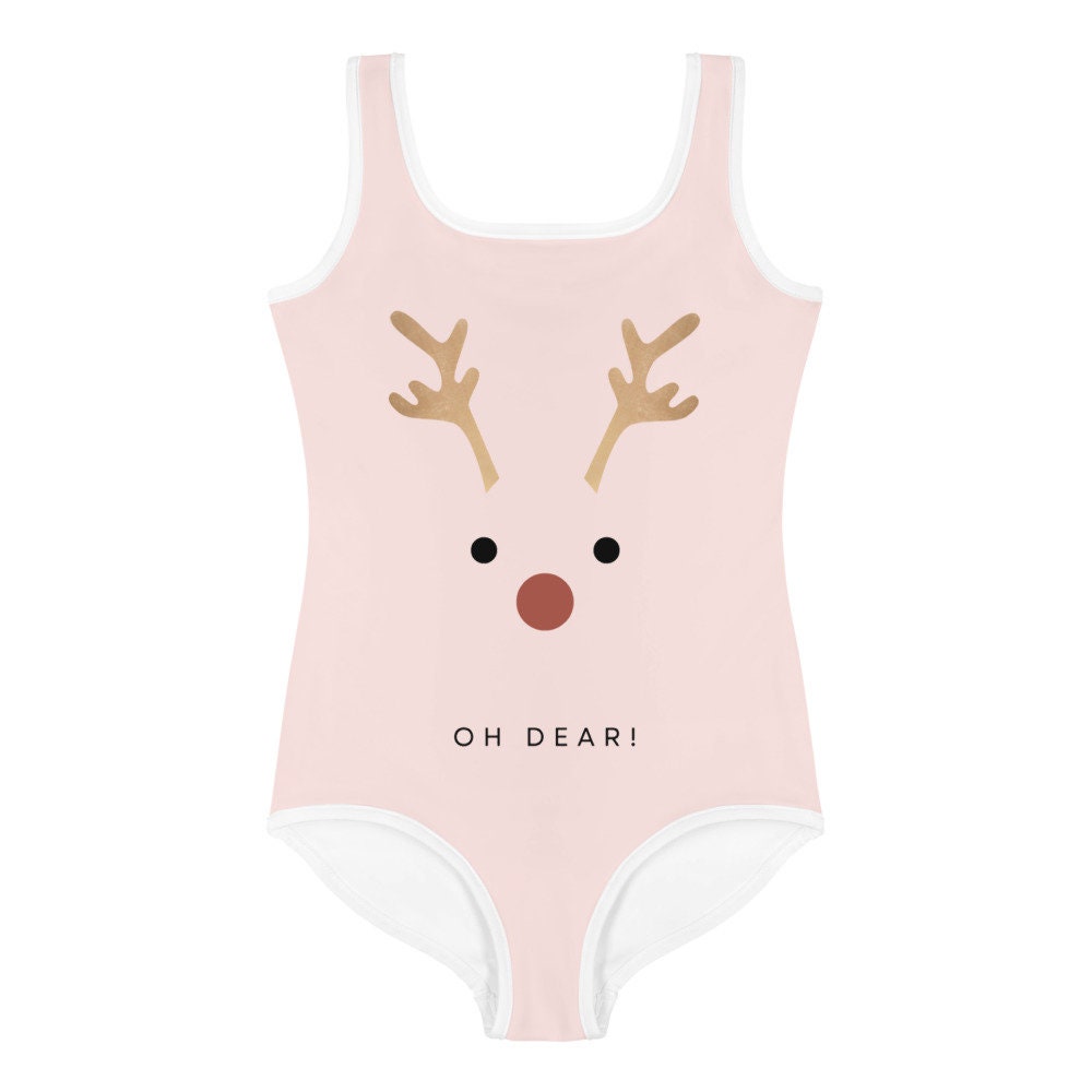 Christmas Girls Swimwear Kids Christmas Swimsuit Toddler - Etsy