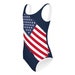 USA Rad White and Blue Kids Swimsuit, America Toddler Swimwear, 4th of ...