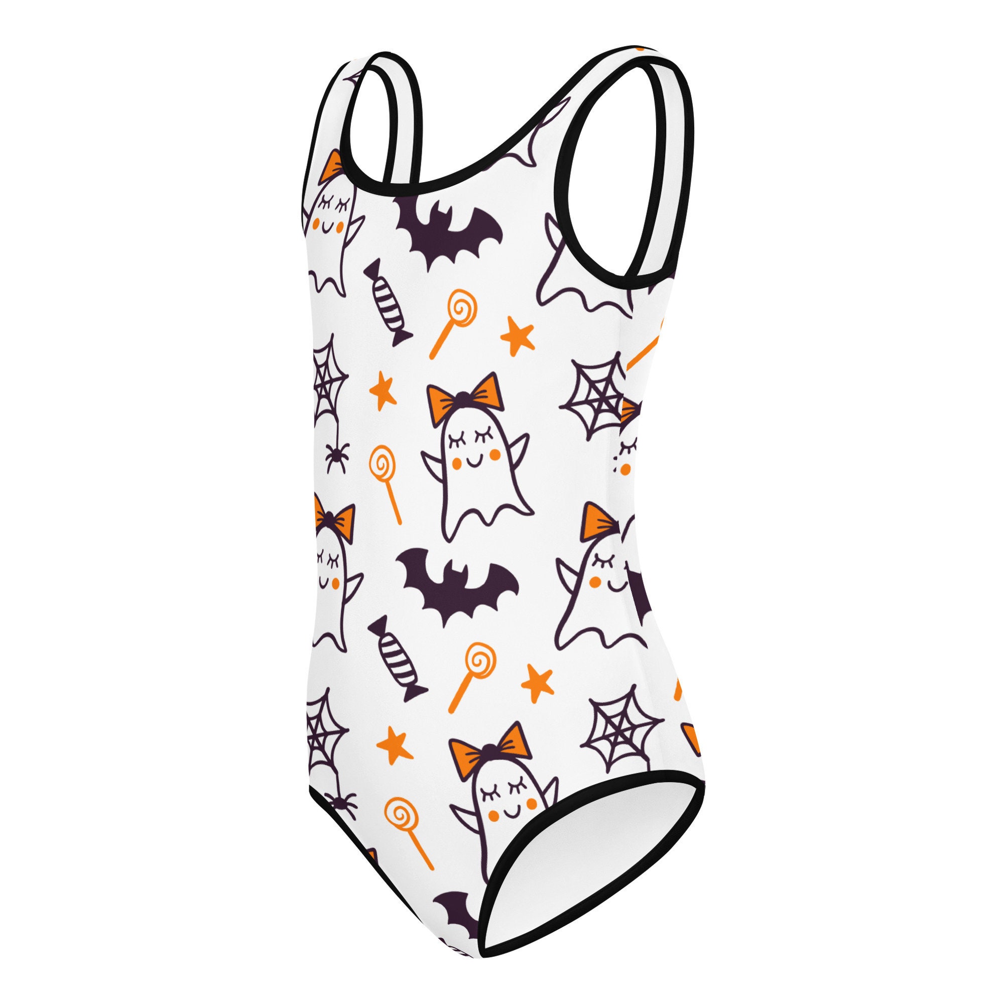 Girls Halloween Ghost Swimsuit, Spooky Toddler Beach Wear - Etsy