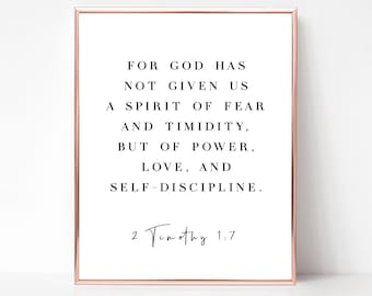 For God Has Not Given Us the Spirit of Fear, 2 Timothy 1:7, Bible Verse ...