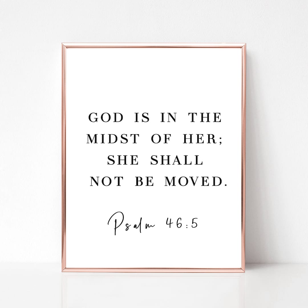 Psalm 46:5 Print • Printable Christian Wall Decor • Christian Print ...