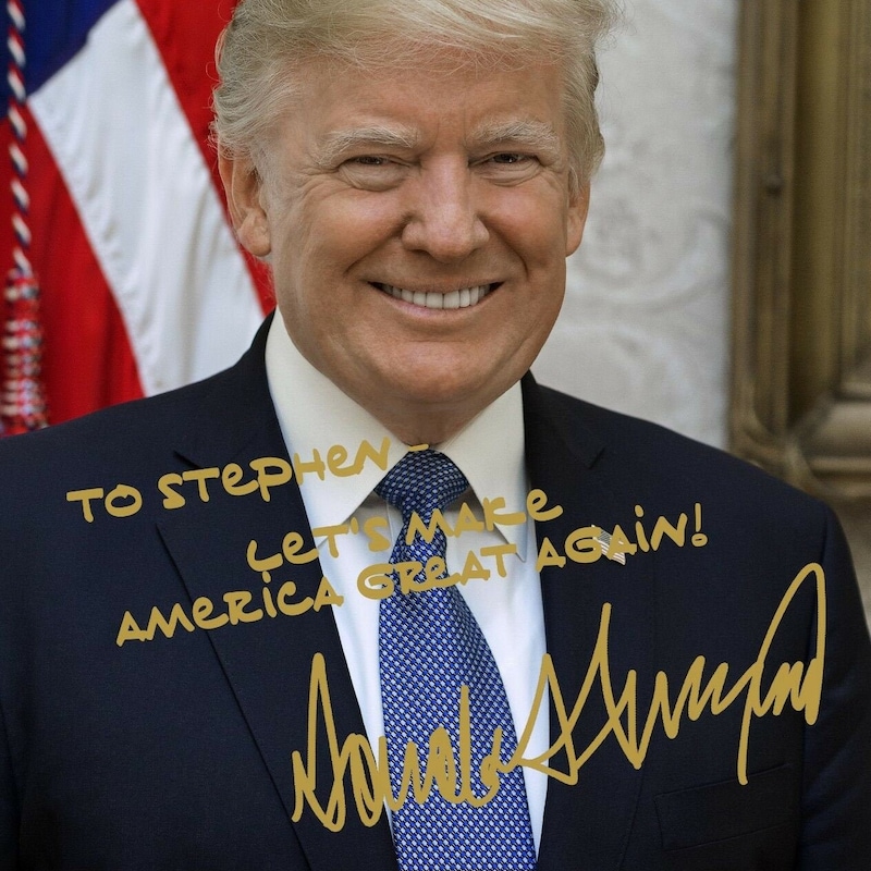 Donald Trump Signed Memorabilia - Etsy