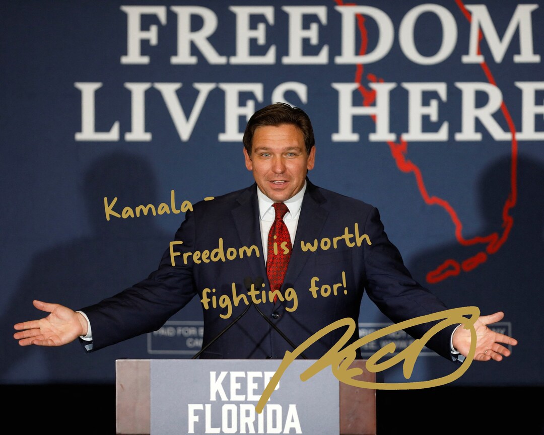 Customized Governor Ron Desantis Autographed 8x10 Photo FREE SHIPPING ...