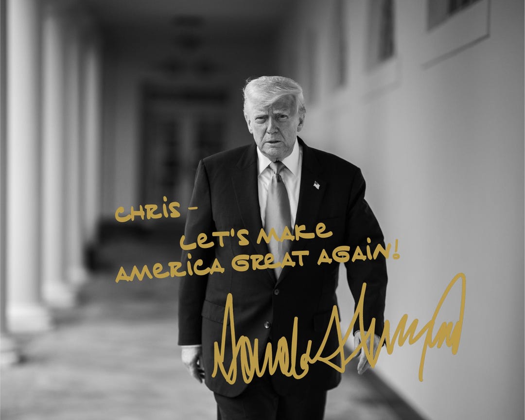 Personalized President Donald Trump Autographed 8x10 Photo - FREE ...