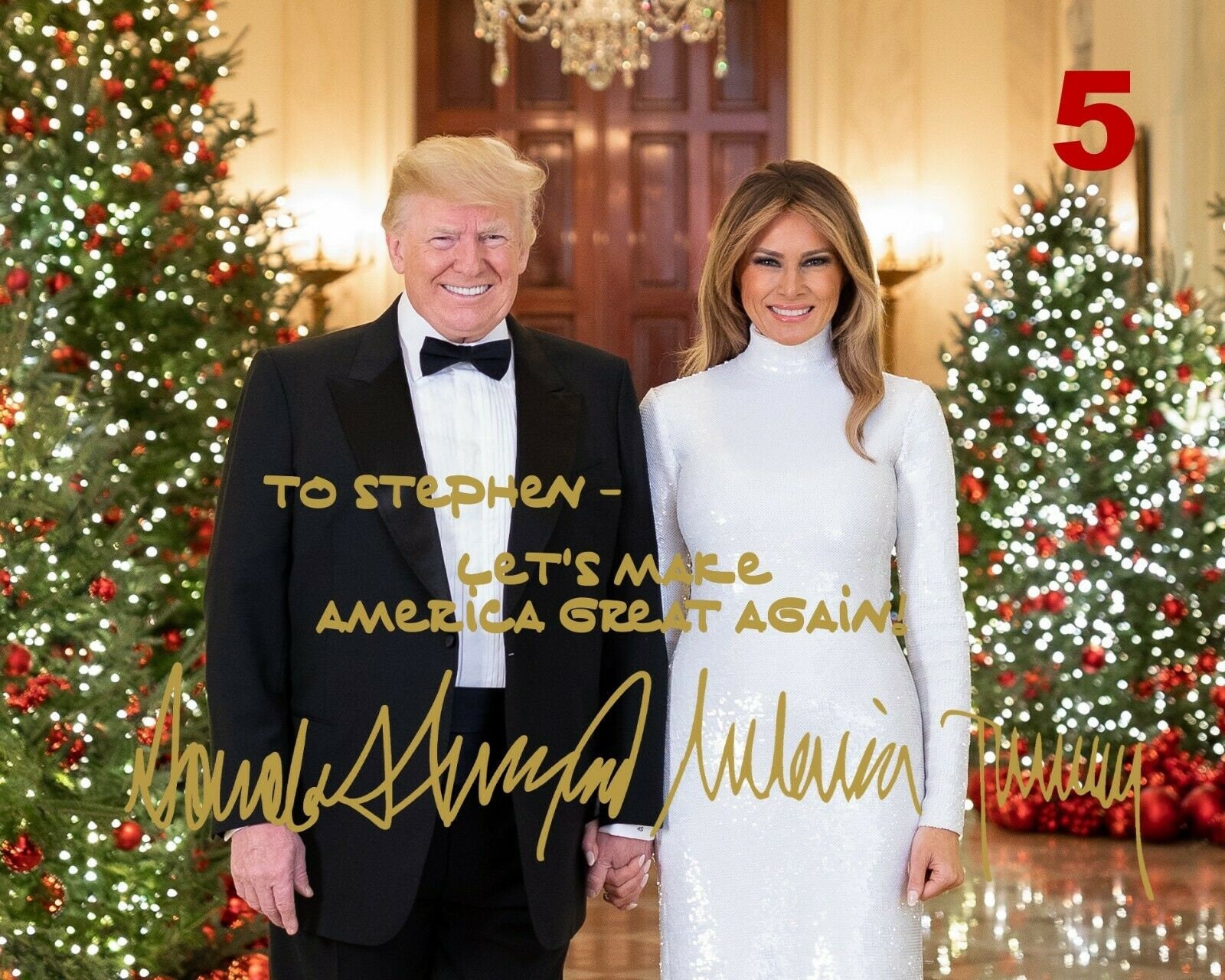 Customized President Donald & Melania Trump Signed 8x10 Photo - FREE ...