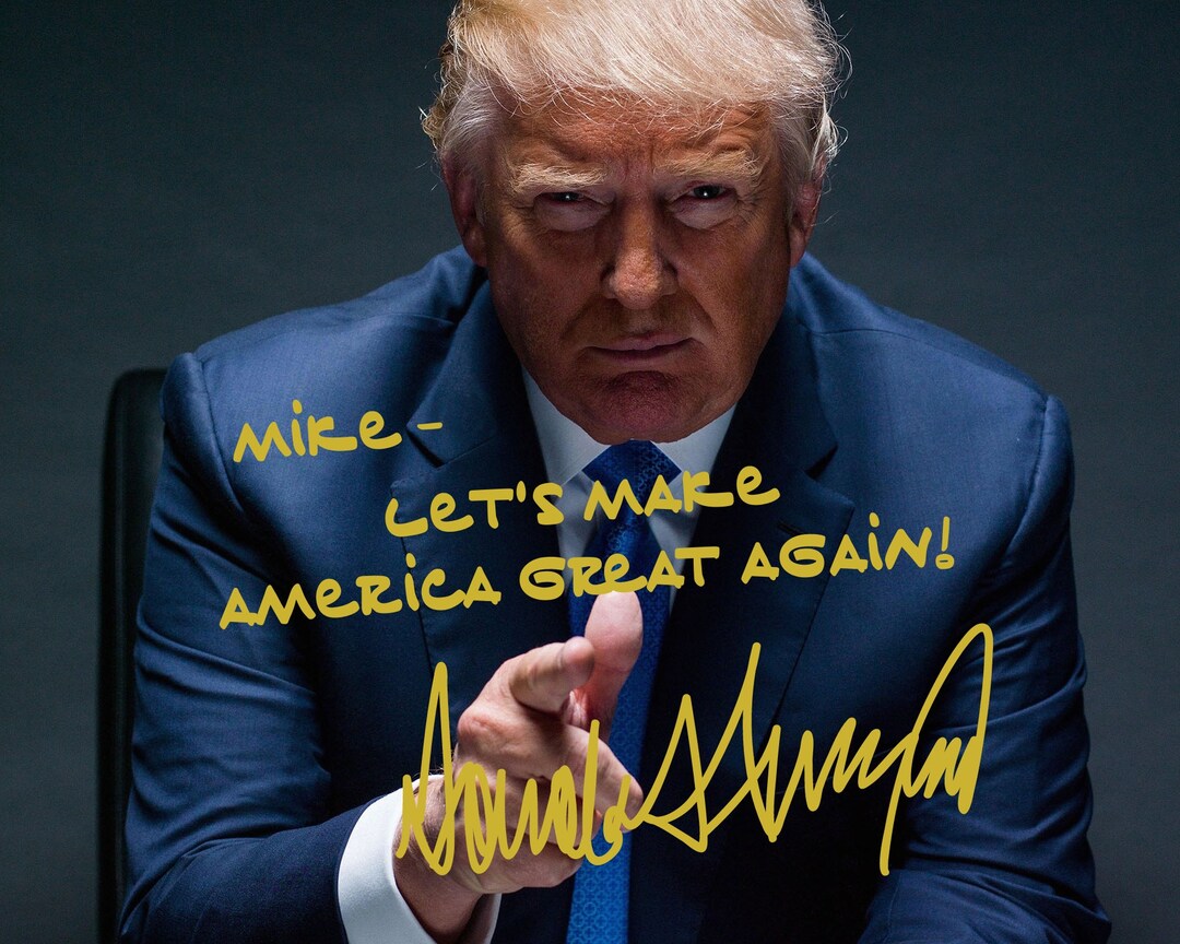 Personalized President Donald Trump Autographed 8x10 Photo - FREE ...